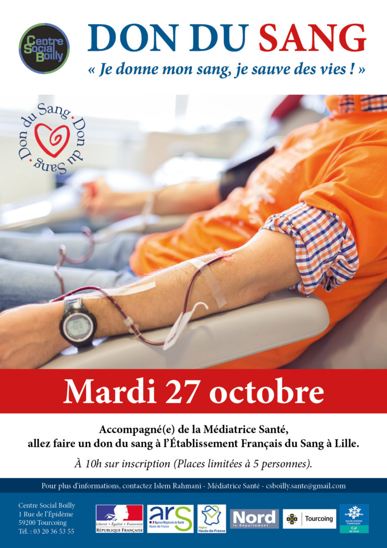 Don du sang - Centre Social Boilly